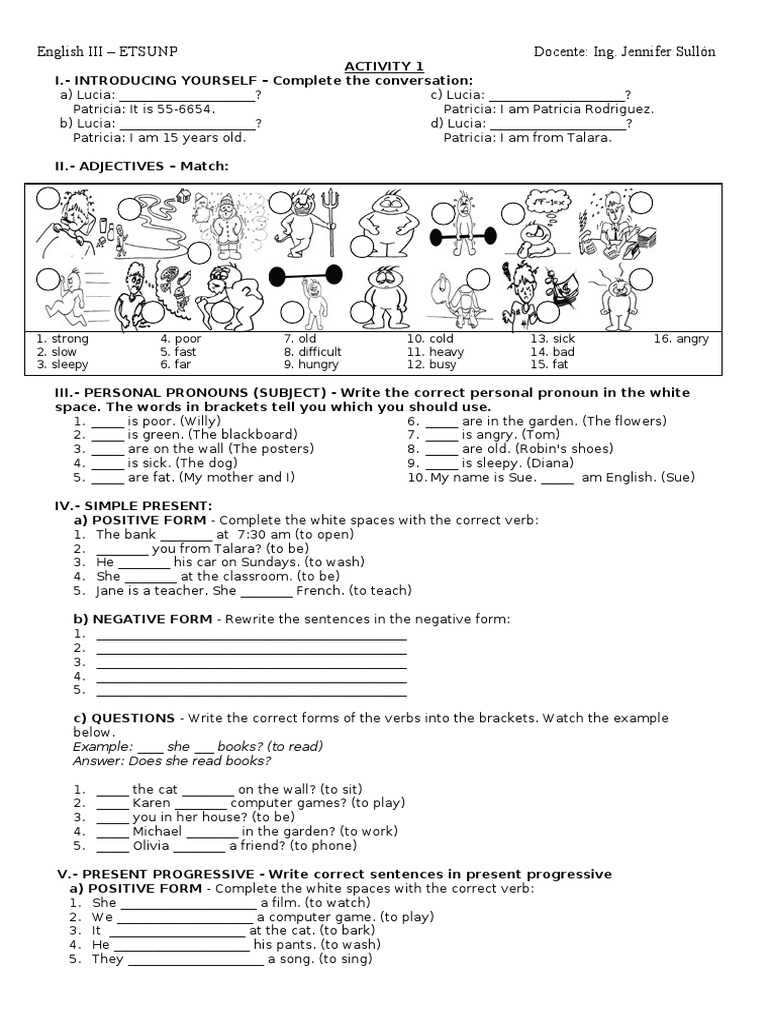 Morphology Worksheets