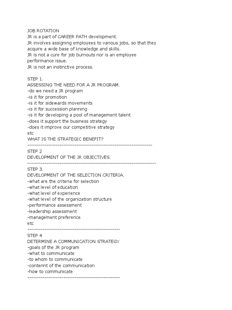 Job Rotation | PDF | Employment | Turnover (Employment)