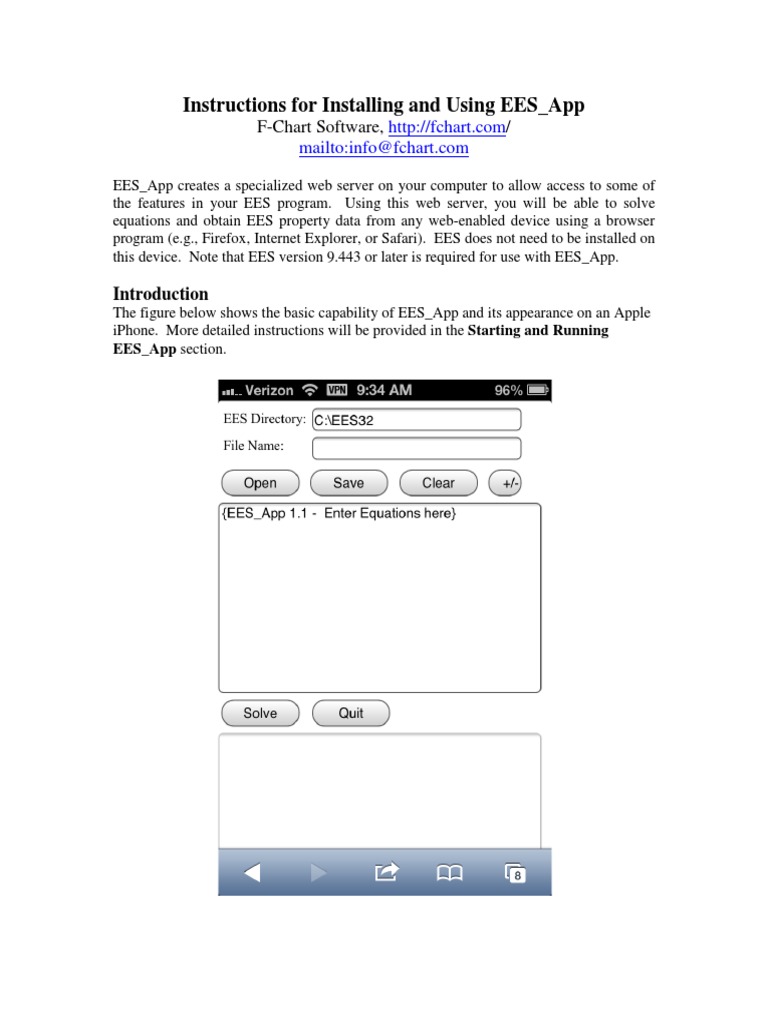 Instructions For Installing and Using EES - App | PDF | Filename | Web ...