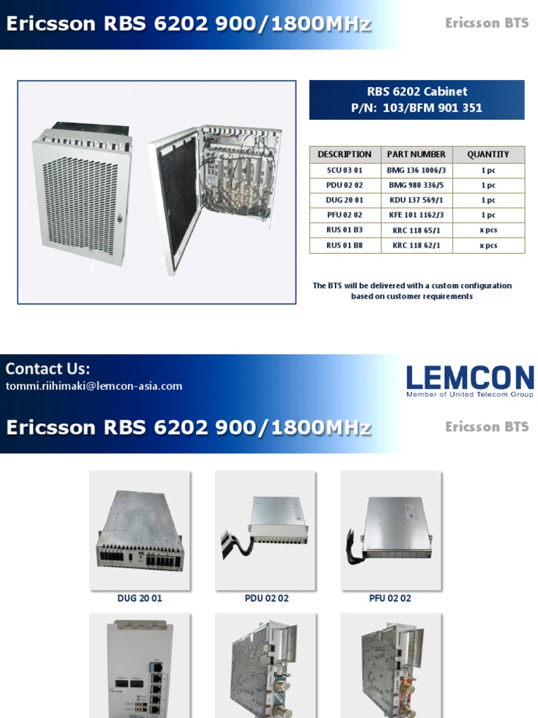 Ericsson RBS 6202 Configuration Details | PDF | Computing And ...