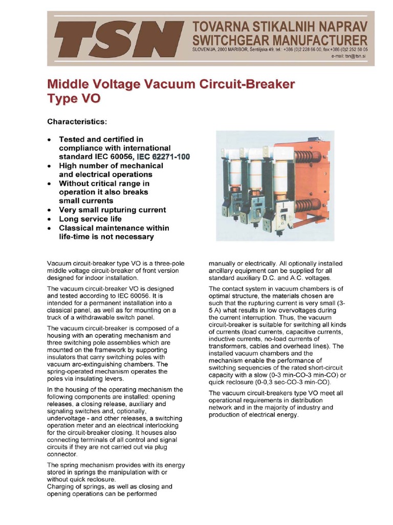 Circuit Breaker | PDF | Electrical Engineering | Electricity
