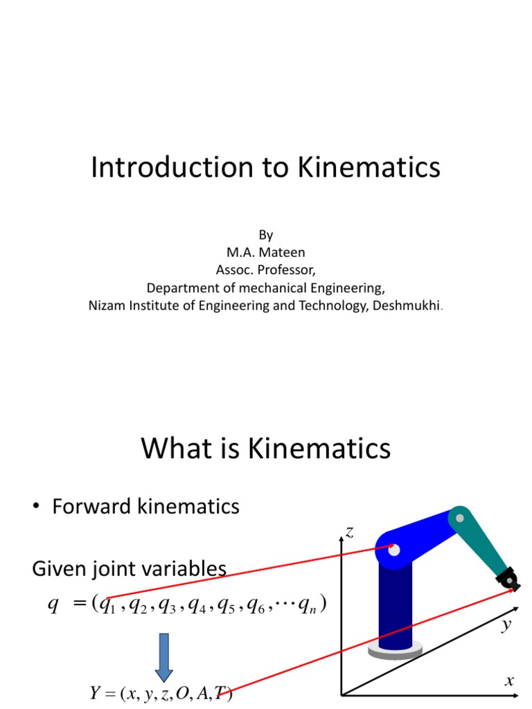 Introduction To Kinematics | PDF | Kinematics | Rotation