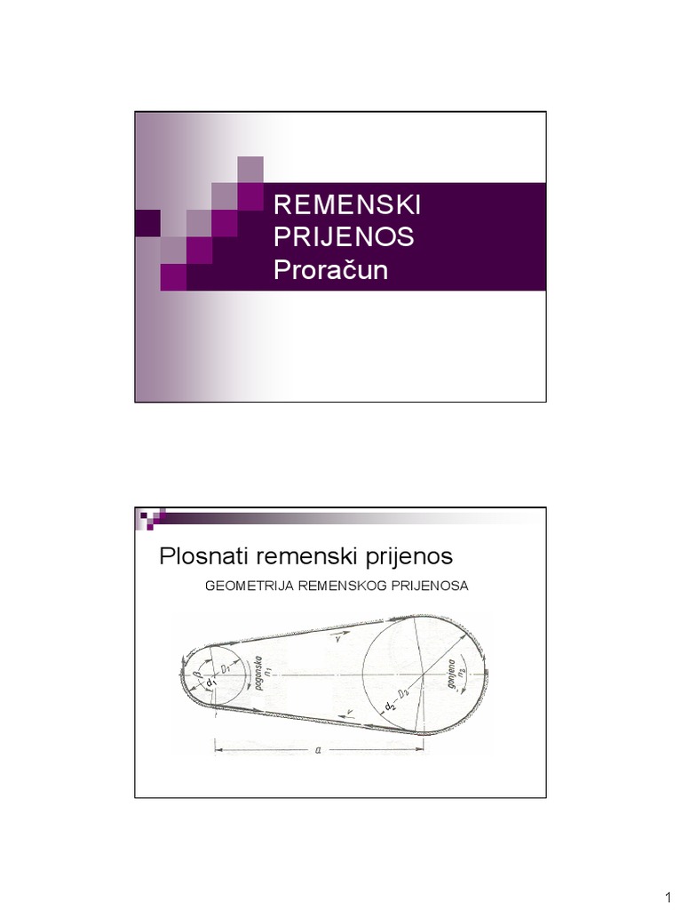 REMENSKI PRIJENOS Proracun - 2008 | PDF