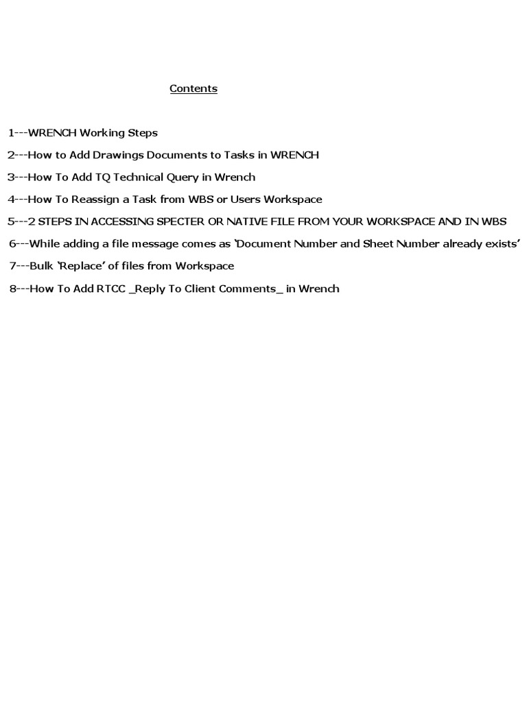 WRENCH Working Steps-Consolidated PDF | PDF | Computers | Technology ...