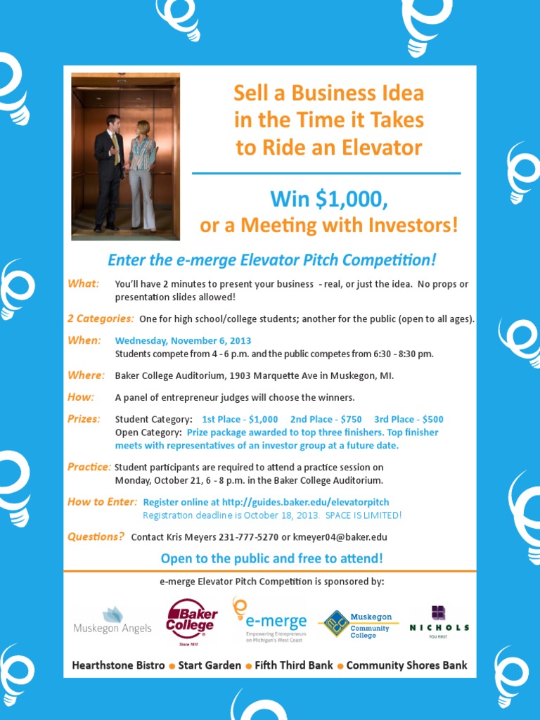 2013 Elevator Pitch Flyer | PDF | Career & Growth