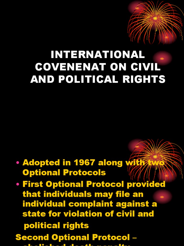 ICCPR Presentation | PDF | Civil And Political Rights | Social Science