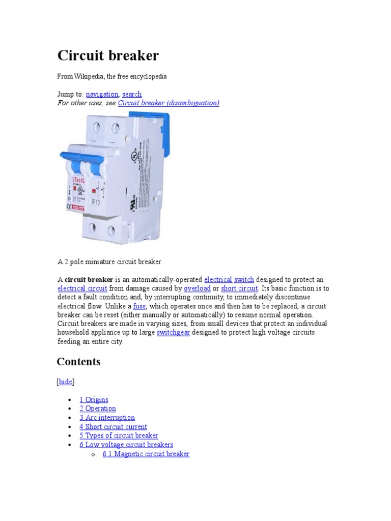 Circuit Breaker | PDF | Manufactured Goods | Machines