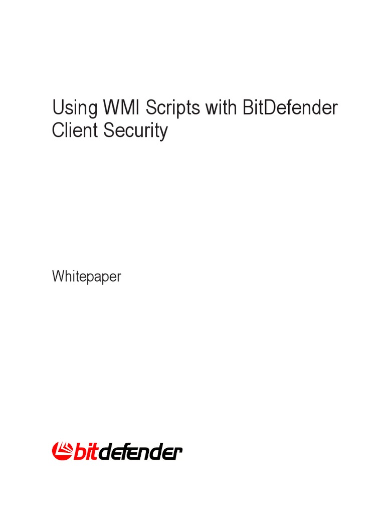 Using WMI Scripts With BitDefender Client Security | Download Free PDF ...