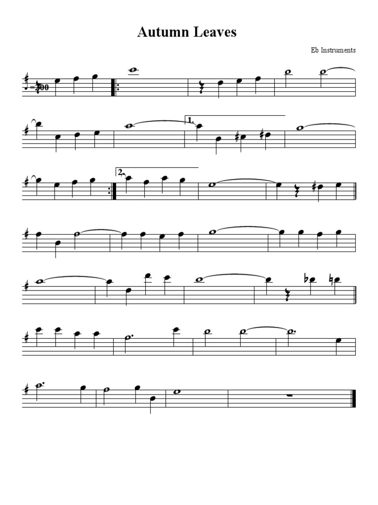 Autumnleaves Leadsheet | PDF
