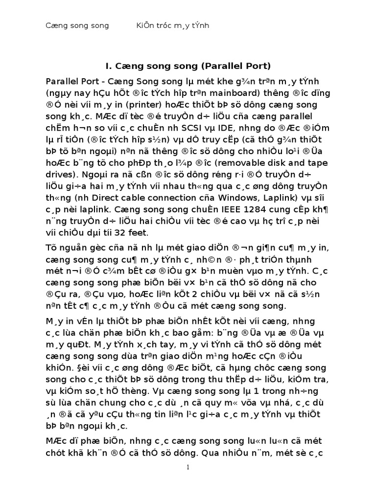 Nhom 10 - Nghiên cứu tìm hiểu cổng song song trên máy tính | PDF