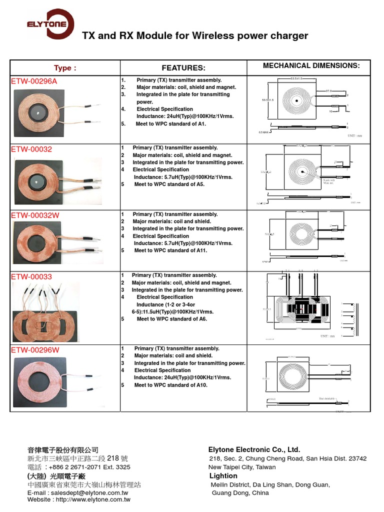 Elytone TX and RX Coils | PDF | Transmitter | Electronic Engineering