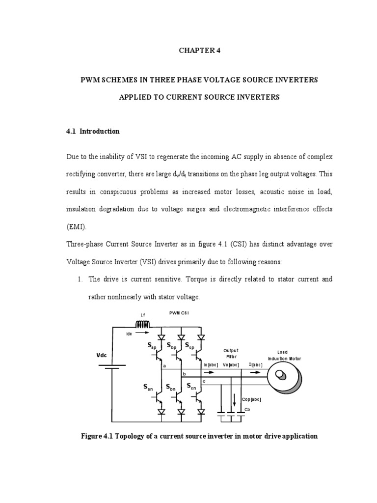 CHAPTER4 - Current Source Inverter | PDF | Power Inverter | Rectifier