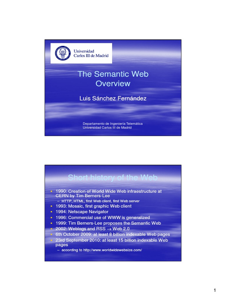 IntroWebSem en | PDF | Uniform Resource Identifier | Semantic Web