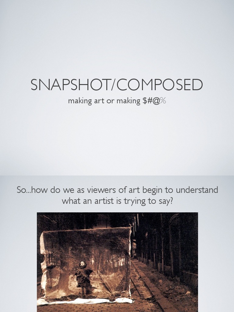 Snapshot and Composed Photographs | PDF | Composition (Visual Arts ...