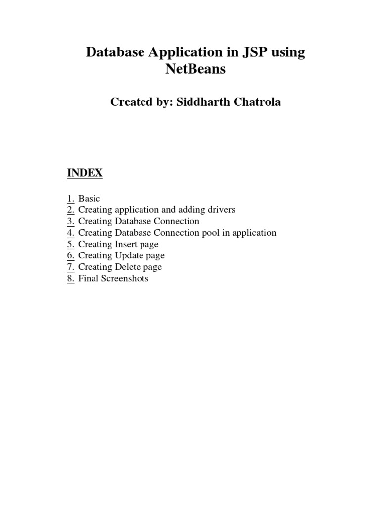 Jsp Tutorial Pdf Java Server Pages Databases