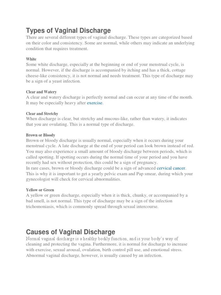 Understanding Vaginal Discharge | PDF