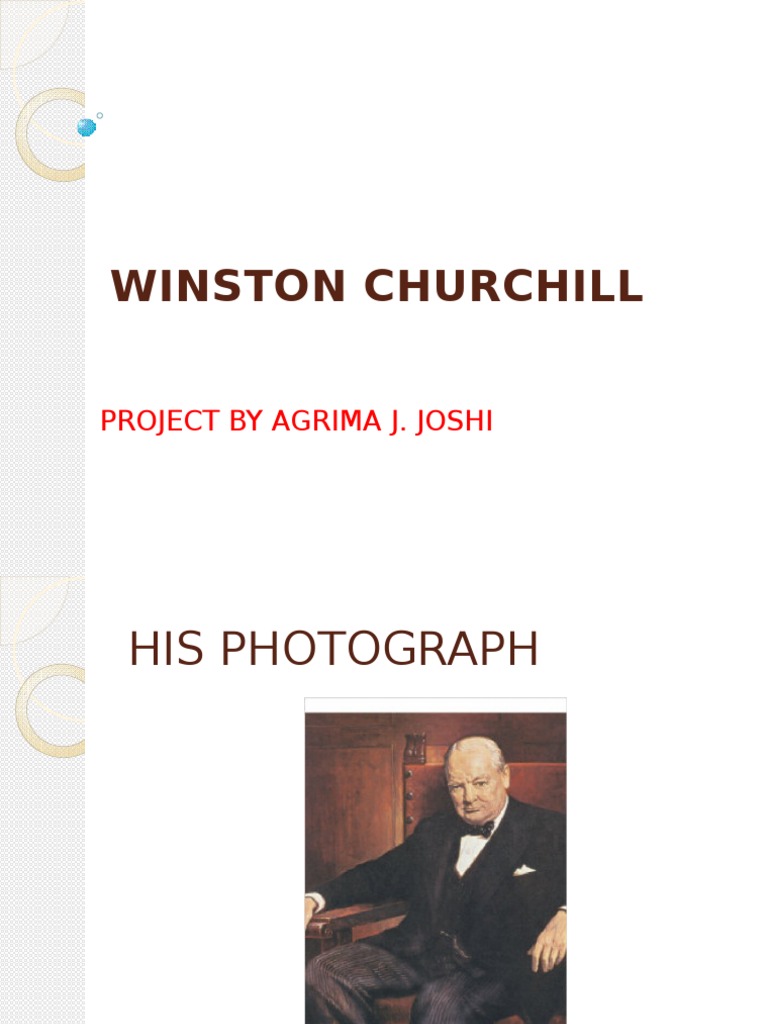 Winston Churchill: Project by Agrima J. Joshi | PDF