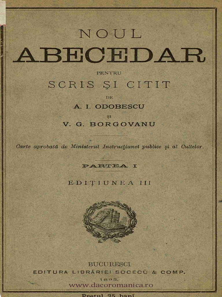 Noul Abecedar Pentru Scris Si Citit. Partea 1 (A.odobescu-V.borgovanu ...