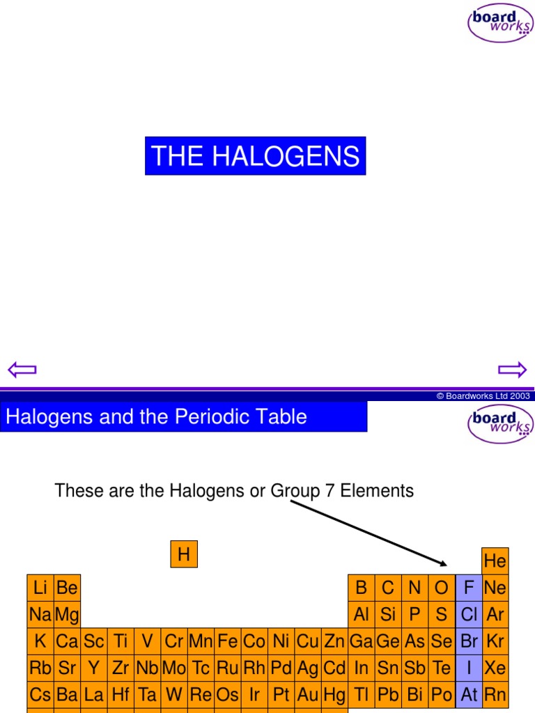 KS4 Halogens | PDF | Chlorine | Fluorine
