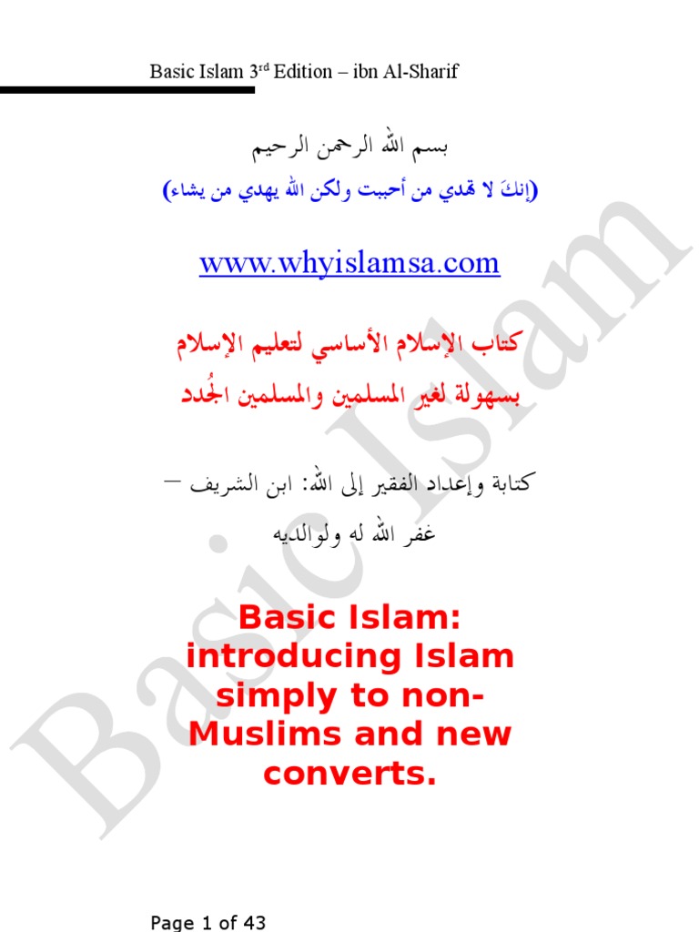 Basic Islam: Introducing Islam Simply To Non-Muslims and New Converts ...