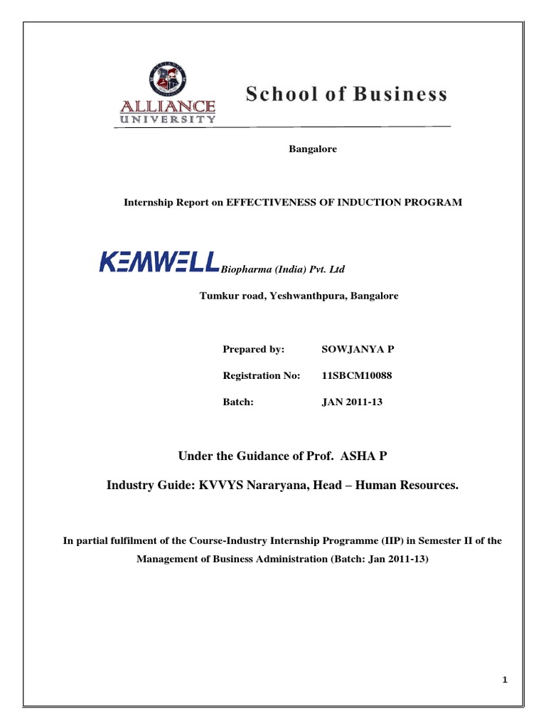 Draft Report On Induction | PDF | Pharmaceutical Drug | Pharmaceutical ...