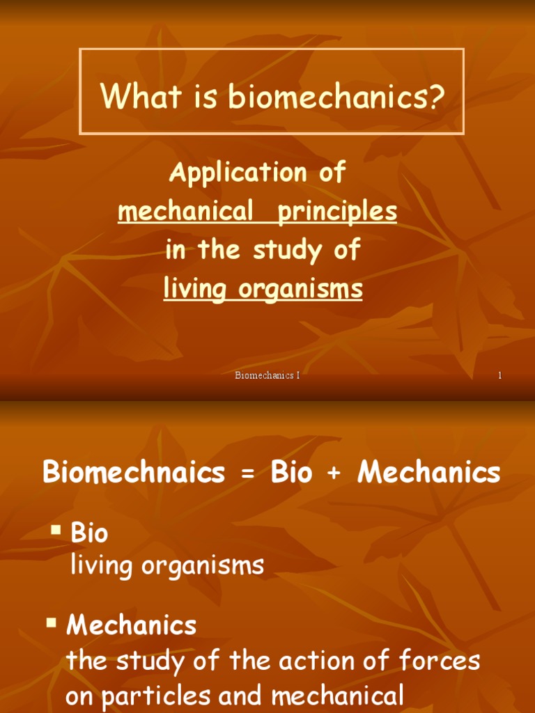 Introduction To Bio Mechanics Slide Show | PDF | Anatomical Terms Of ...