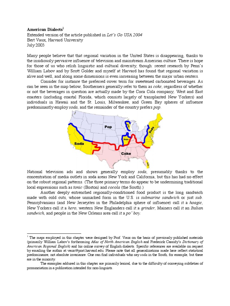 American Dialects | PDF | Linguistics | Languages