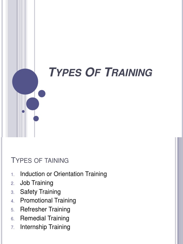 Types of Training HRM | PDF | Mentorship | Employment