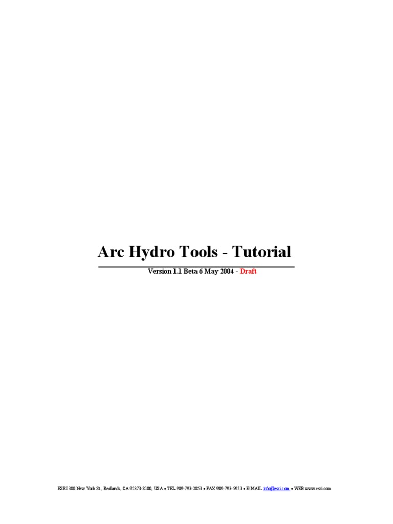 Arc Hydro Tools - Tutorial | PDF | Arc Gis | Data