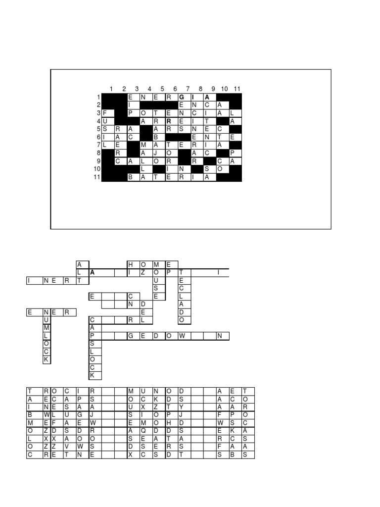 Crucigrama de Gramática | PDF | Microsoft Excel | Informática y ...
