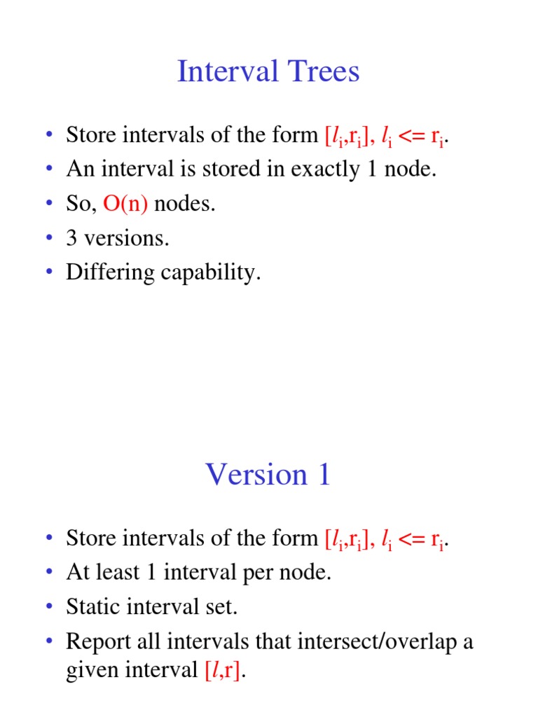 Interval Trees: (L, R), L R | PDF | Theoretical Computer Science | Algorithms And Data Structures