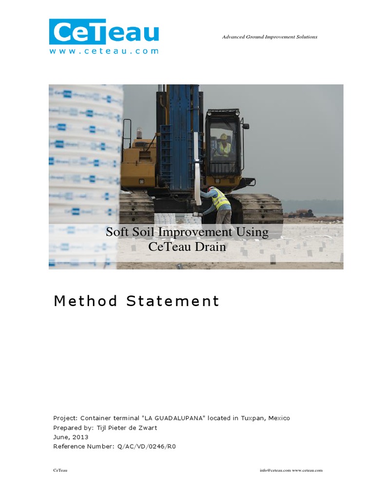 PVD Installation Method for Tuxpan Project | PDF | Drilling Rig | Anchor