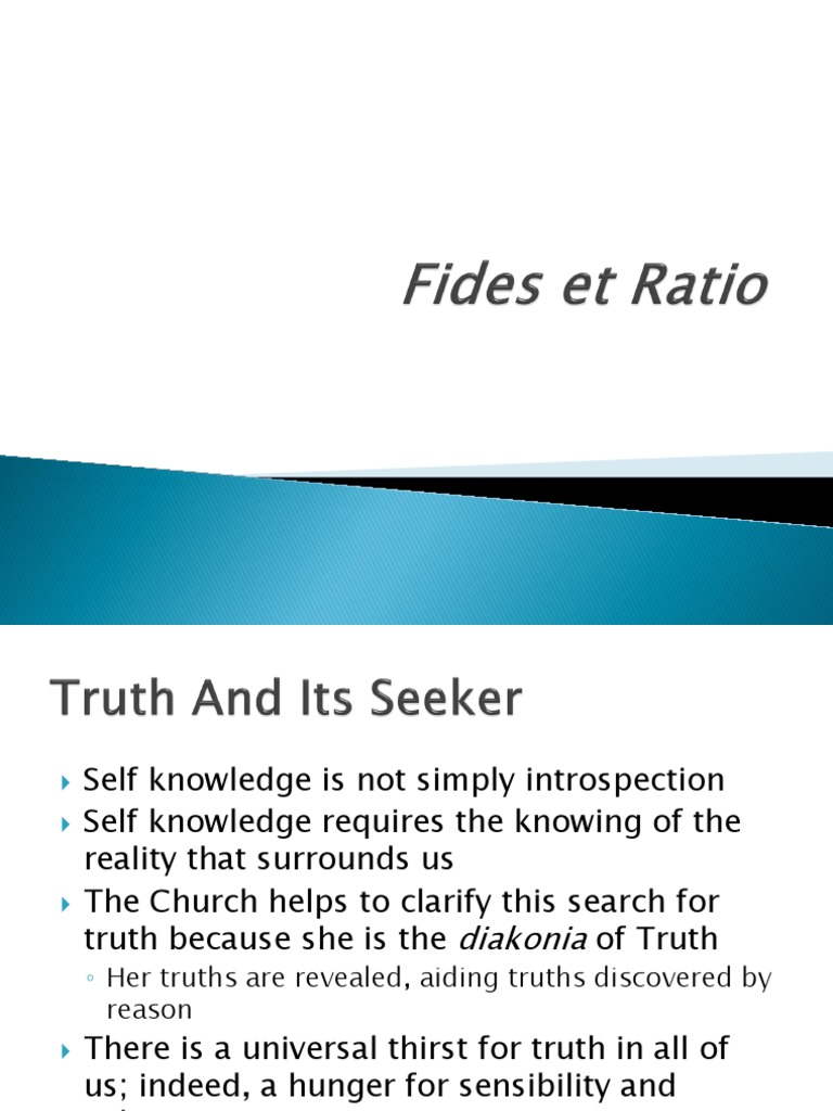 Fides Et Ratio | Reason | Faith