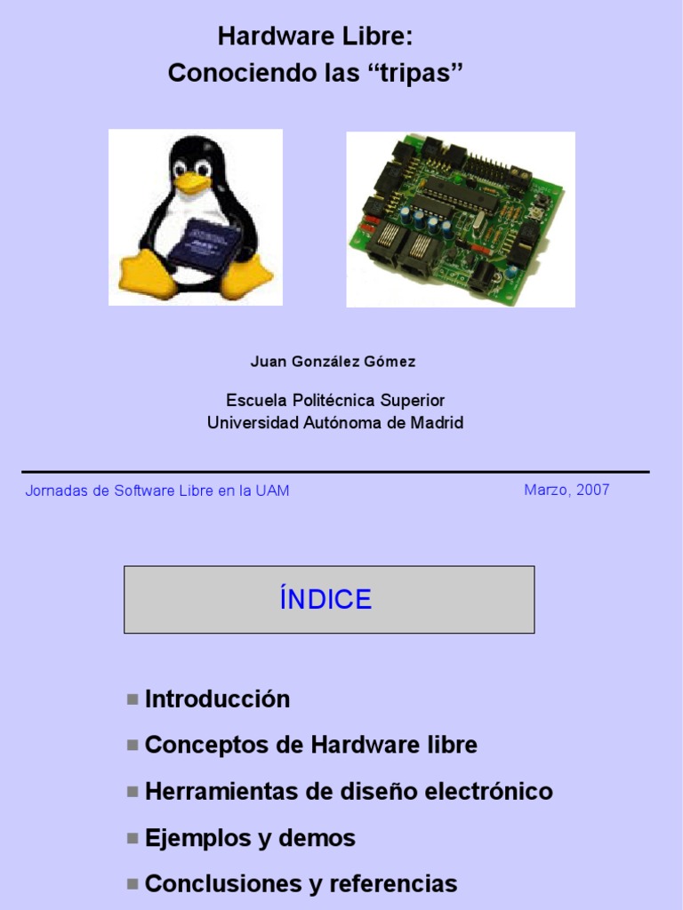 Hardware Libre: Conociendo Las Tripas | PDF | Software libre | Hardware de la computadora