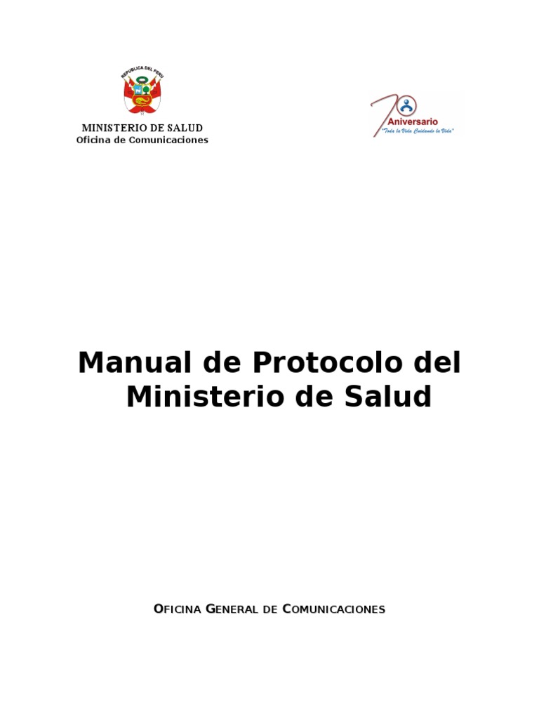 Protocolo y Ceremonial MINSA 2005 | PDF | Imperio Inca | Etiqueta