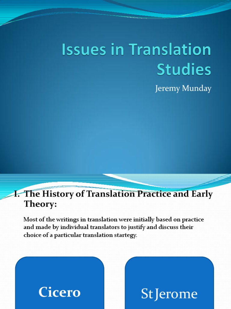 Issues in Translation Studies-PP Presentation | PDF | Translations | Bible