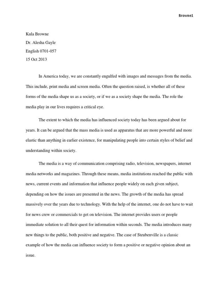 Media's Influence on American Society | PDF | Propaganda | Mass Media