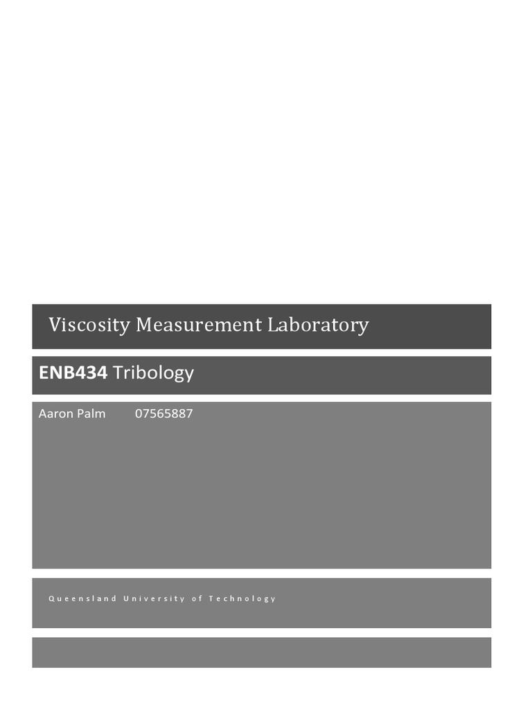 Viscosity Experimental Report | PDF | Shear Stress | Viscosity