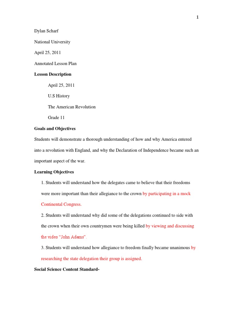 5 Day Lesson Plan Revised | Download Free PDF | Lesson Plan | American ...