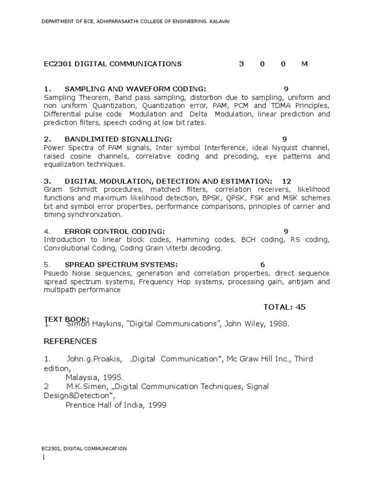 (95662737) DC 2marks | PDF | Modulation | Sampling (Signal Processing)