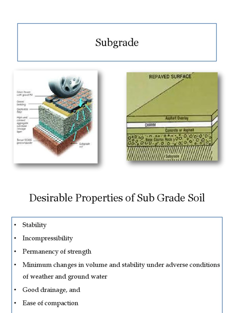 sub grade properties | Applied And Interdisciplinary Physics | Mechanics