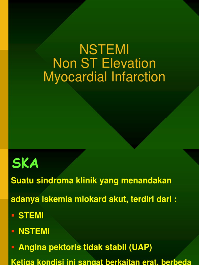 Nstemi Non ST Elevation Myocardial Infarction | PDF | Myocardial ...