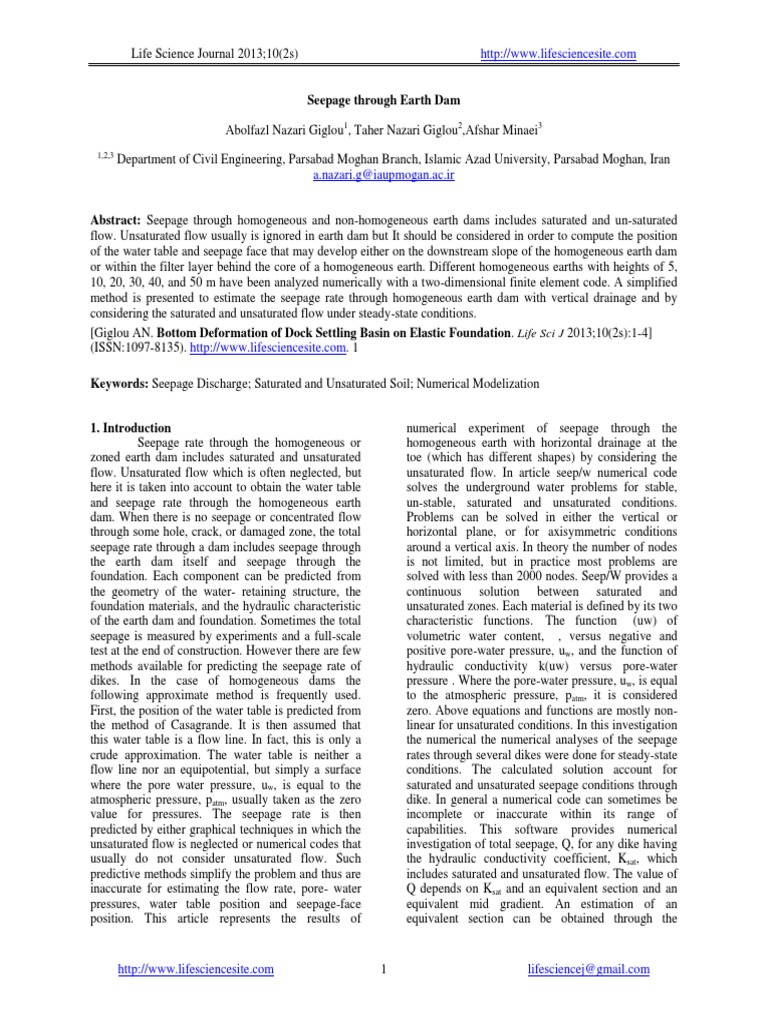 Saturated and Unsaturated Soils | Soil Mechanics | Dam