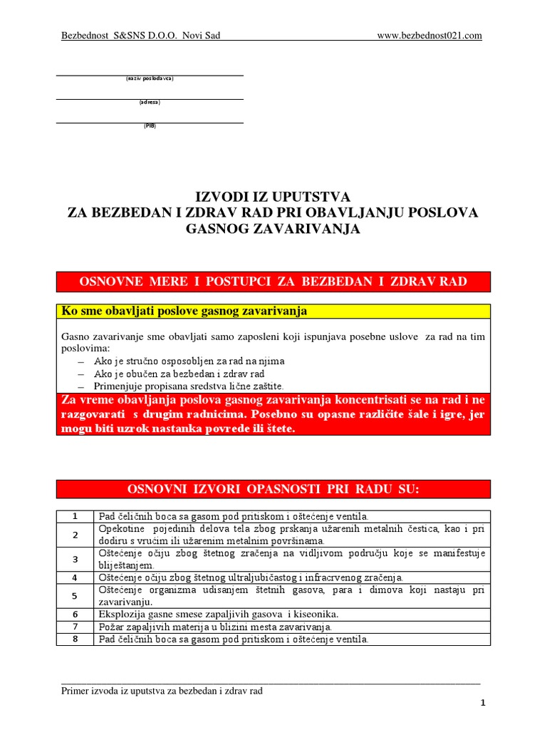 BZNR Gasno Zavarivanje | PDF