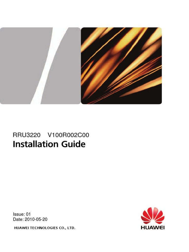 RRU3220 Installation Guide (V100R002C00 - 01) | PDF | Electrical ...