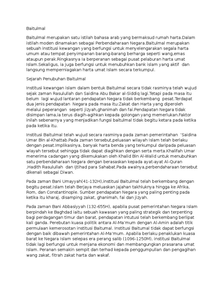 Baitulmal | PDF