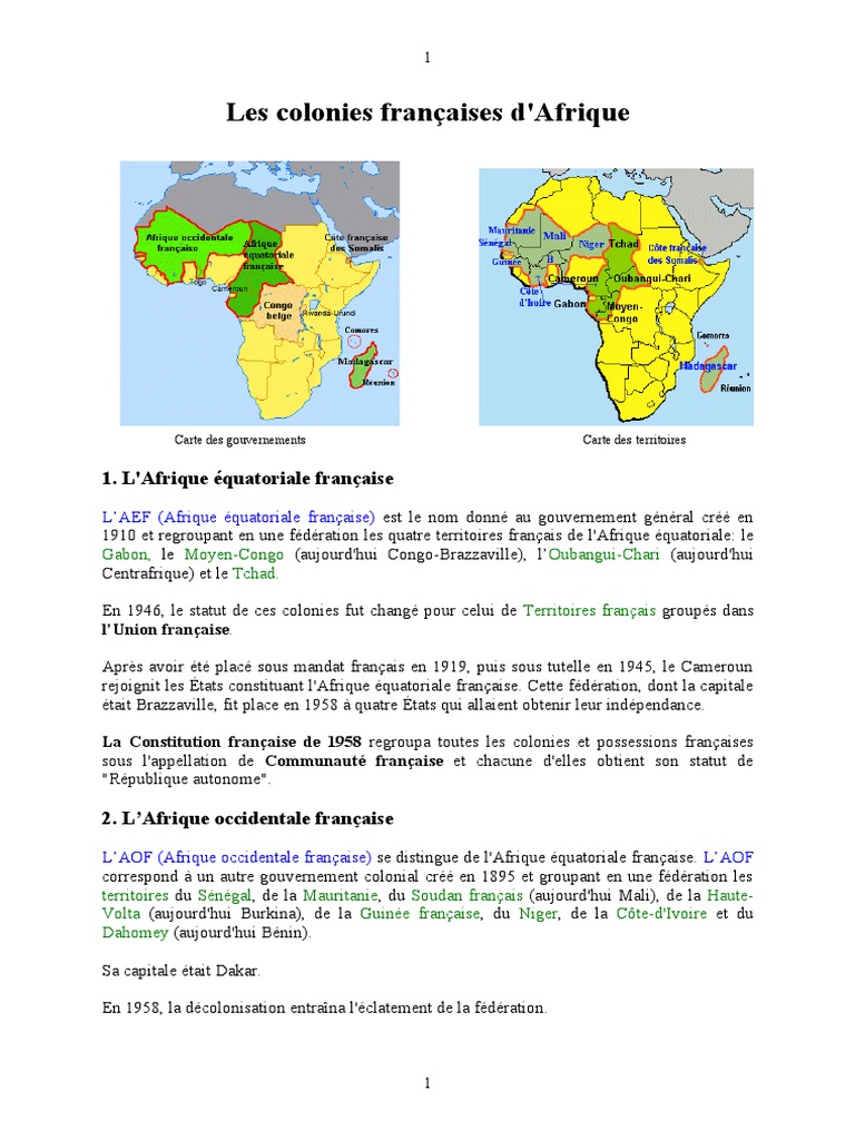 Afrique Colonies | PDF