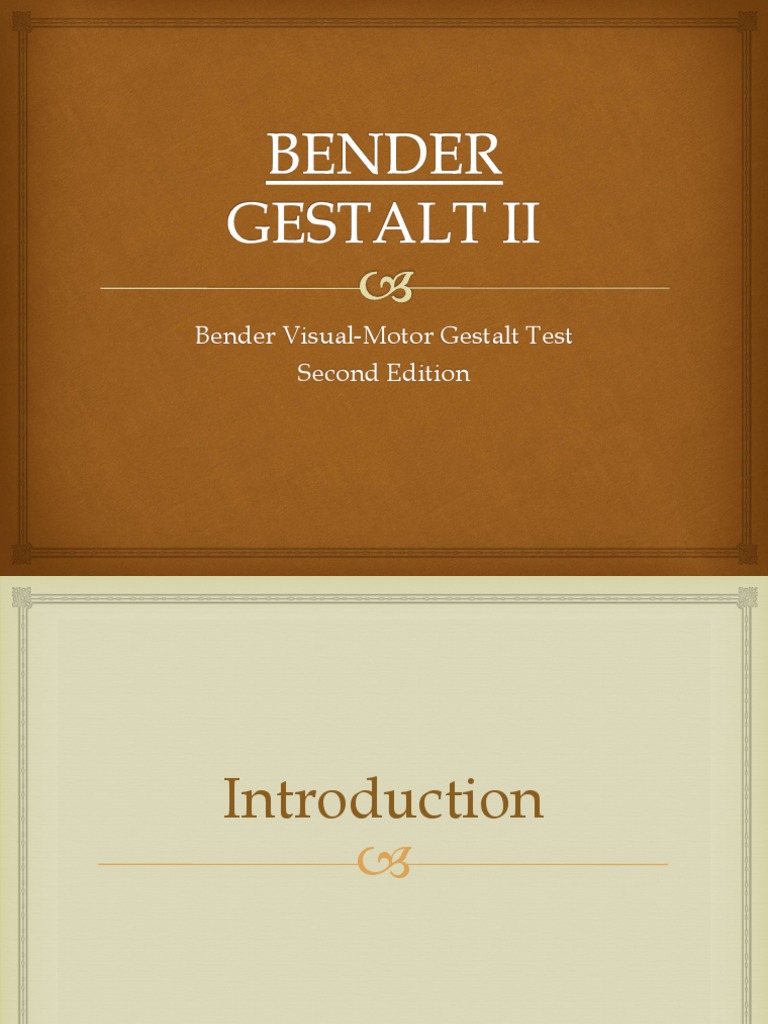 Bender Gestalt Visual Motor Test | PDF | Attention Deficit ...