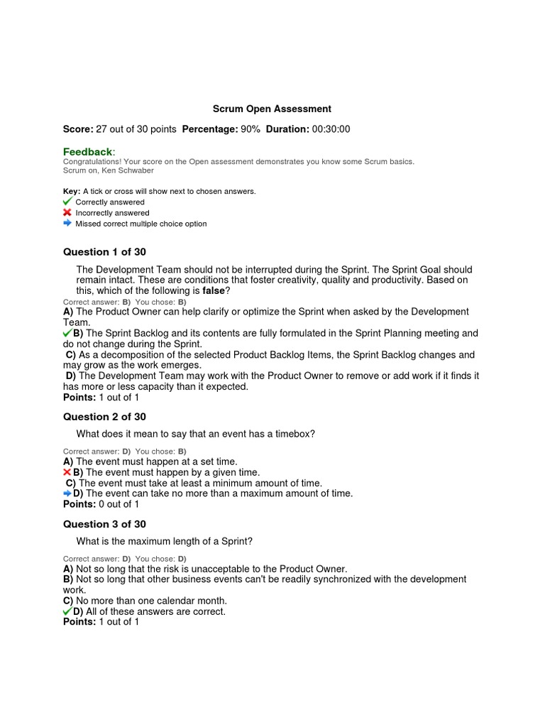 Scrum Open Assessment | PDF | Scrum (Software Development) | Agile ...