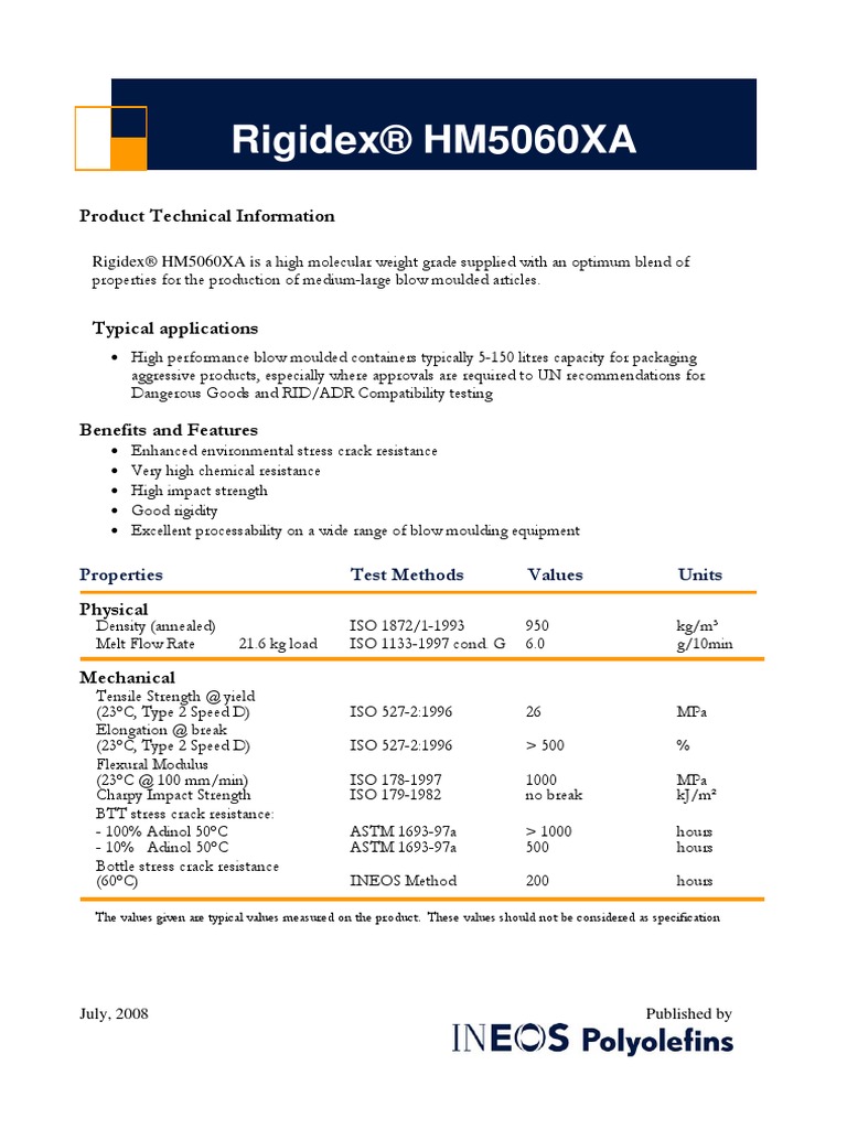 Rigidex | PDF | Strength Of Materials | Industries